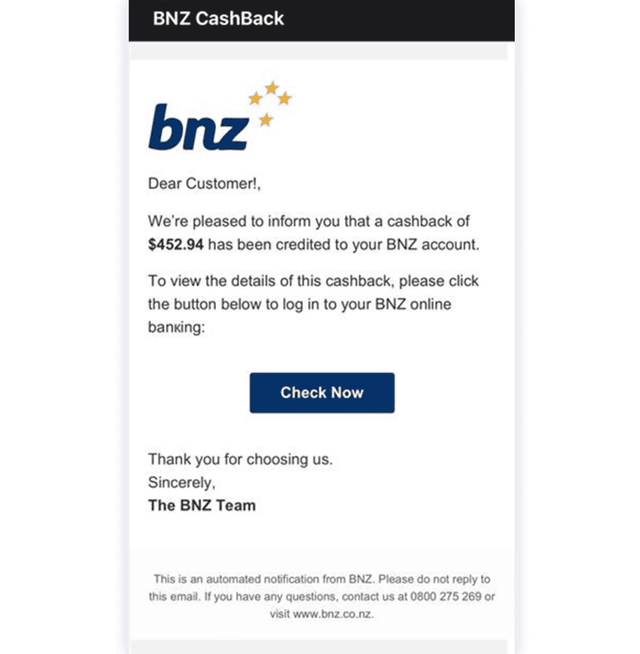 Latest scams - BNZ