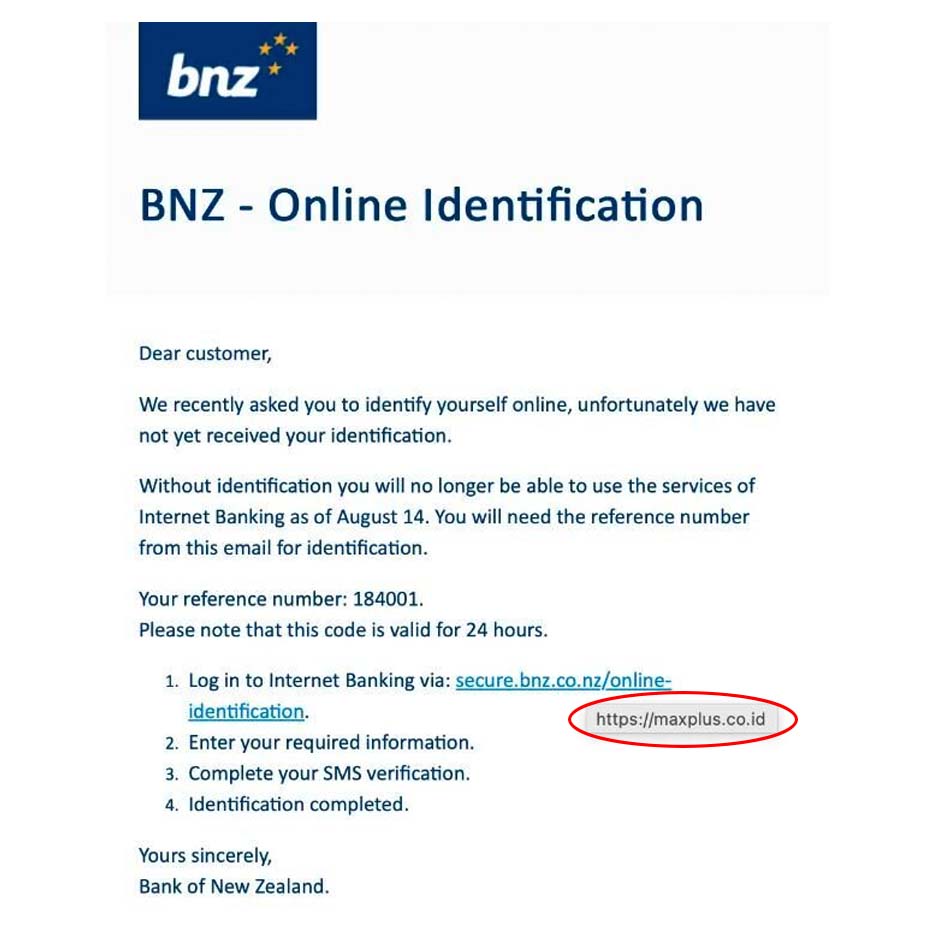 Latest scams - BNZ