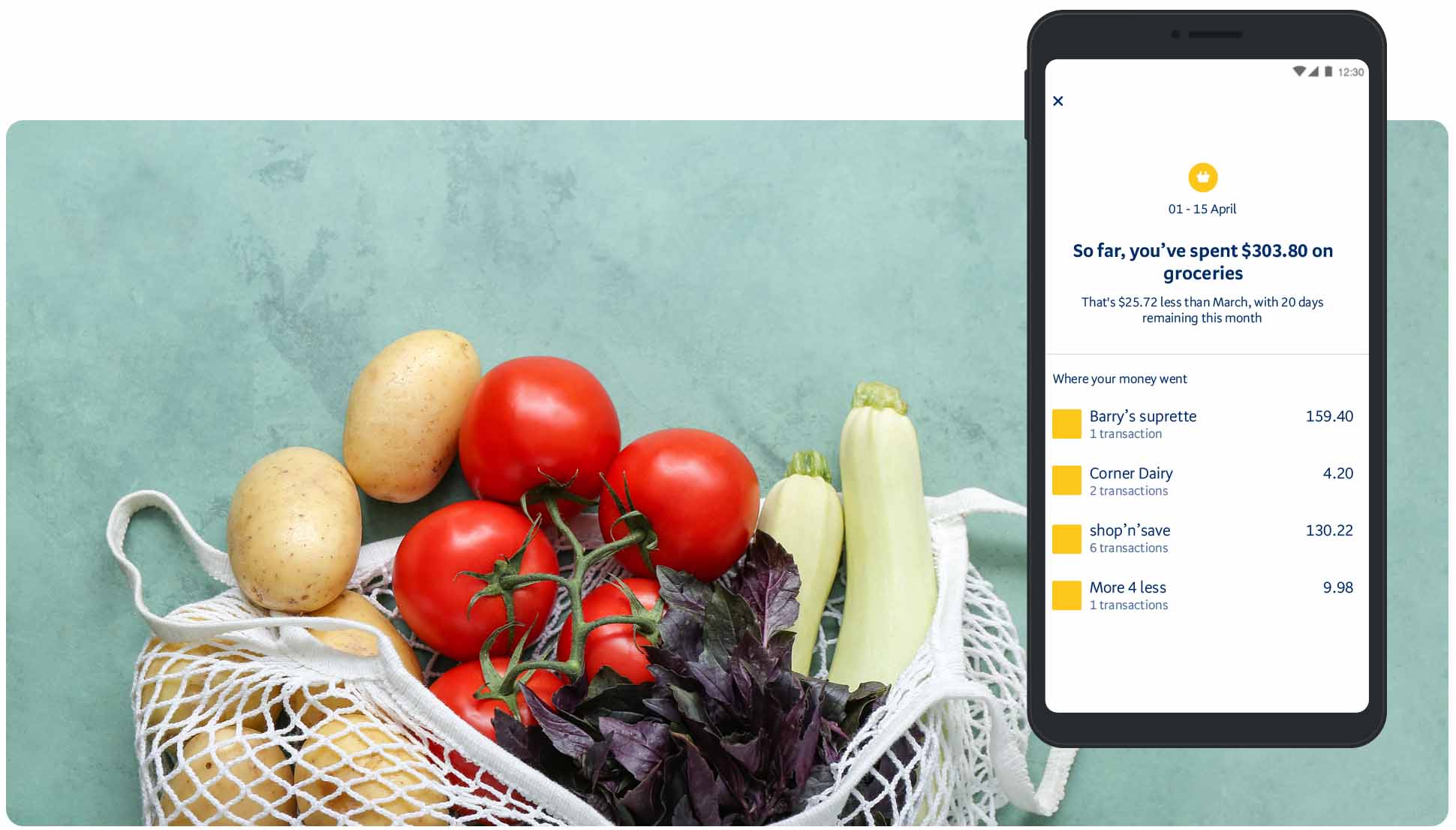 BNZ app spending activity - BNZ