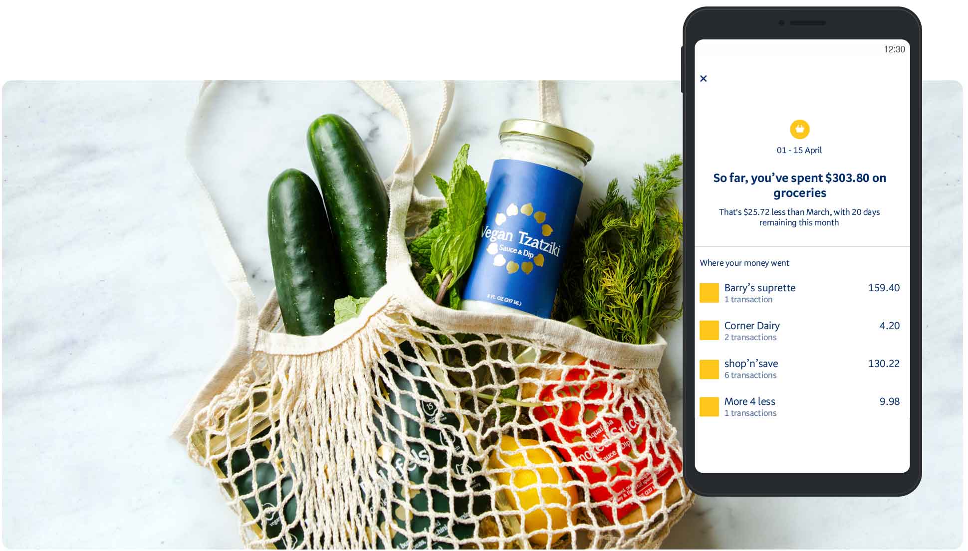 BNZ app spending activity - BNZ