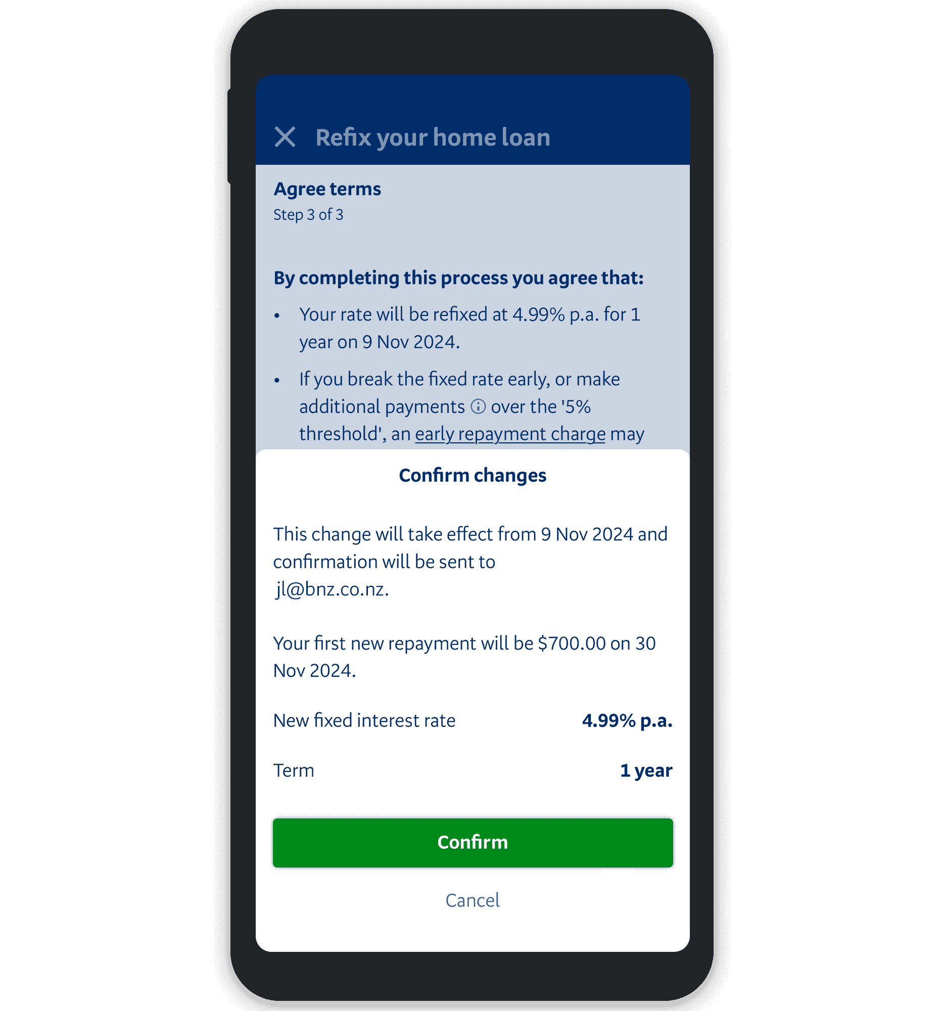 How to refix your home loan in the BNZ app - BNZ